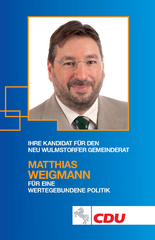 Matthias Weigmann » für Neu Wulmstorf im Gemeinderat